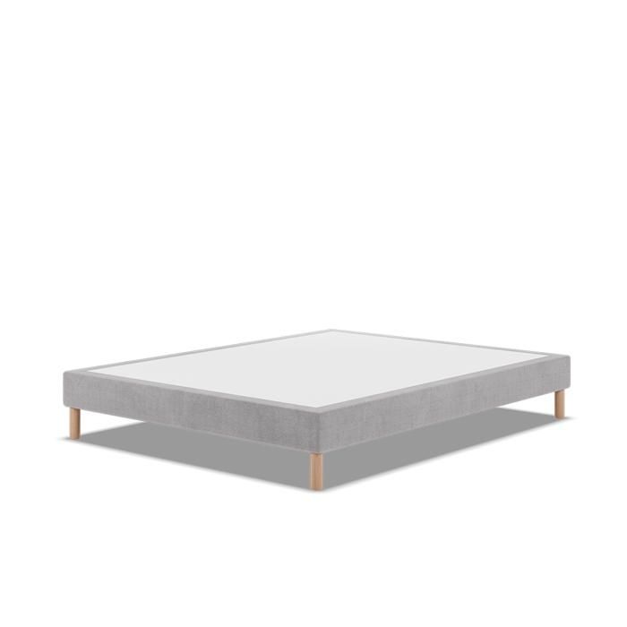SLOME Sommier Tapissier gris 140x190 cm - Cdiscount Maison