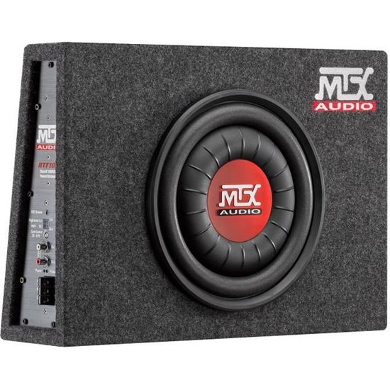 MTX Caisson Plat Actif Clos RTF10P Sub 25cm 200W - Cdiscount Auto