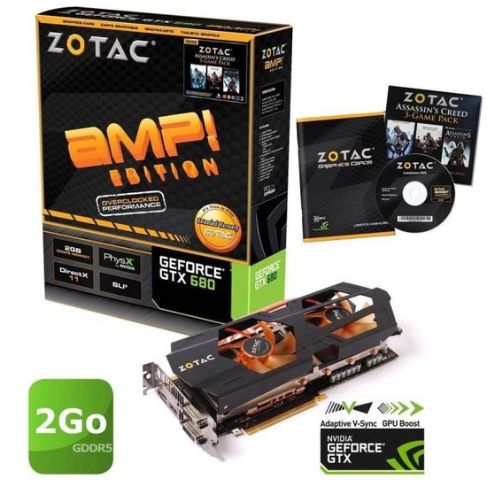 Zotac GTX 680 AMP! 2Go GDDR5 - Cdiscount Informatique