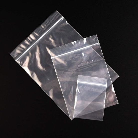 TUPARKA Lot de 300 sachets hermétiques en plastique transparent avec ...