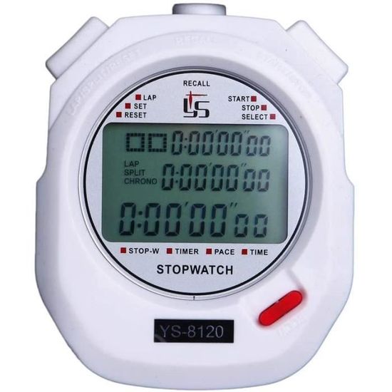 Chronomètre Blanc chronomètre chronomètre Professionnel chronomètre ...