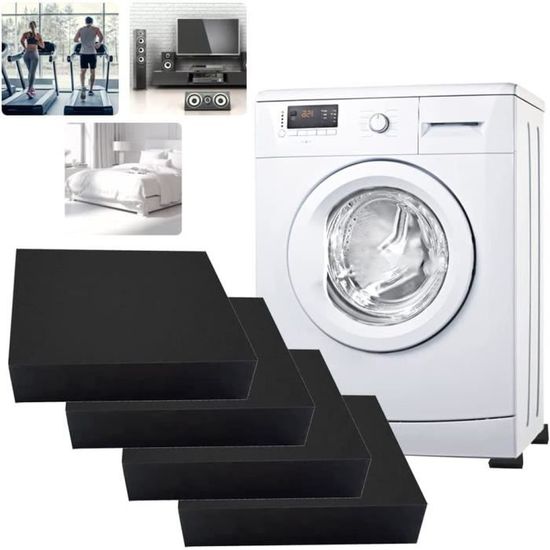 4 PCS Tapis Machine a Laver en Caoutchouc 10*10*2cm Tapis Anti ...