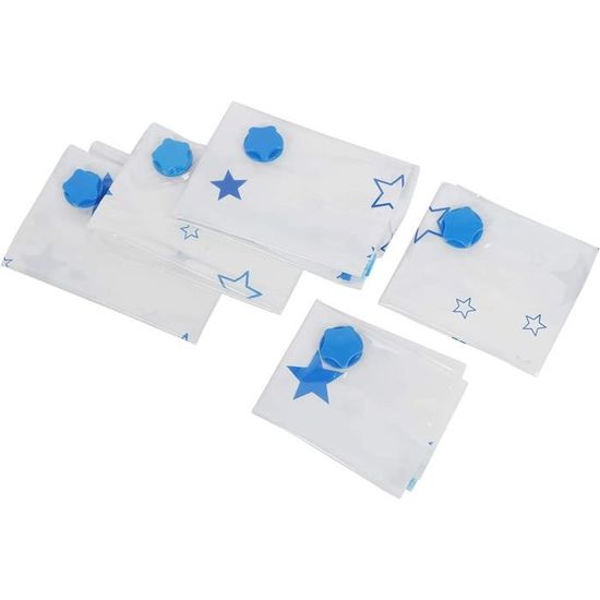 Sac de Rangement sous Vide Portable réutilisable 5Pcs - Set pour Les couvertures A282 - Glisse ...