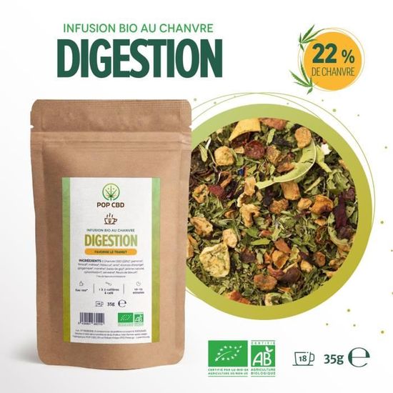 Infusion Bio au Chanvre (22%) POP CBD "DIGESTION" - Cdiscount Au quotidien