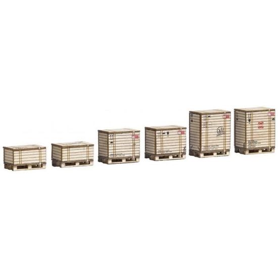 Busch H0 6 Paletten und 6 Holzkisten Bausatz () - 1811 - Cdiscount ...