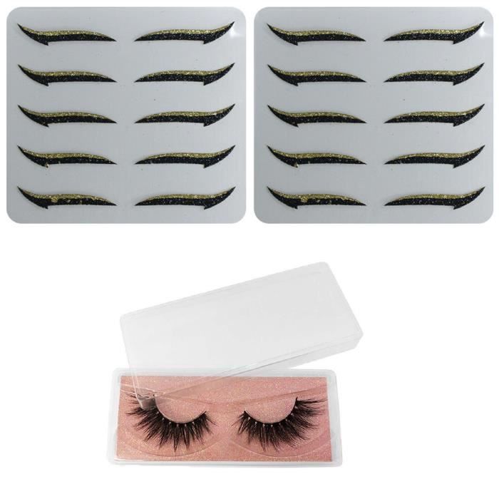 Autocollants Eyeliner Réutilisables Autocollants Eyeliner Glitter Et ...