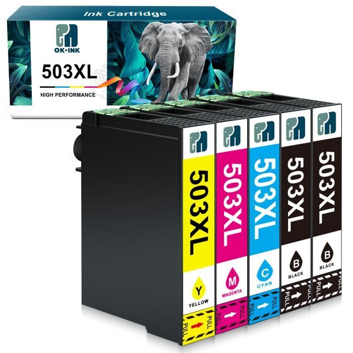 Cartouches d'Encre - 7MAGIC - Compatible Epson 503 XL - Pack de 5 ...