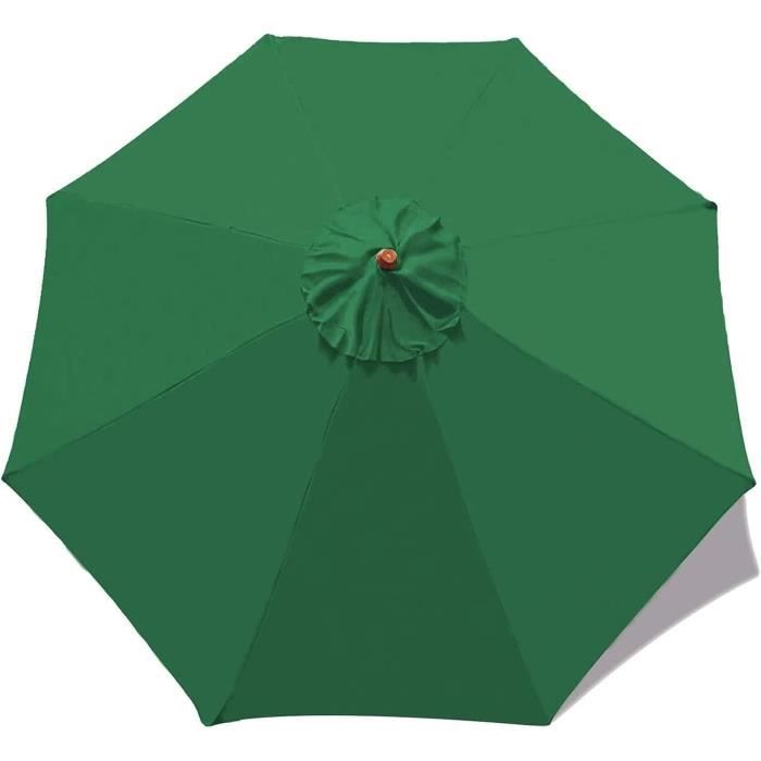 Toile De Rechange Pour Parasol 8 Baleines 3X3 Protection Uv Résistant Au Vent Ronde Pour Jardin ...