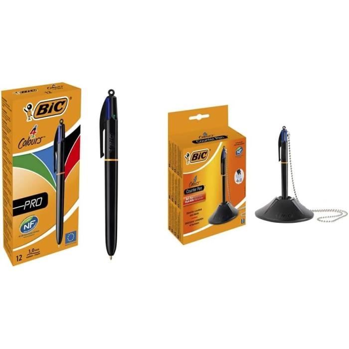 Ecriture 4 Couleurs Pro Stylos-Bille Rétractables Pointe Moyenne (1,0 ...