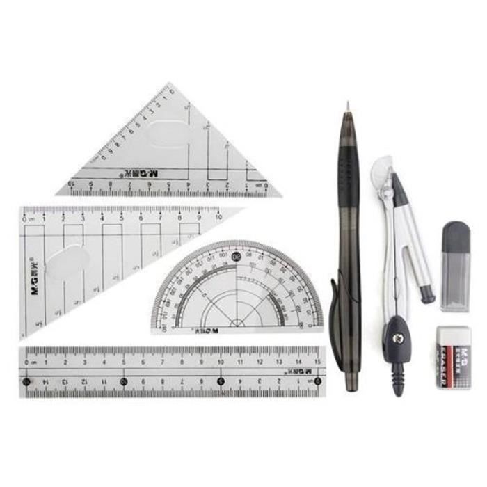 Géométrie mathématique ensemble instruments mathématiques carrés ...