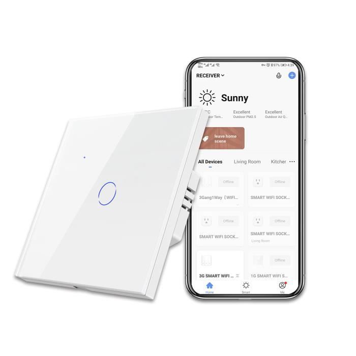 LI-Smart Light Switch, fonctionne avec Alexa, Google Home, Smart Life ...