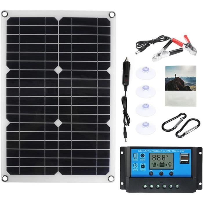 Panneau Solaires Flexibles 20W 18V Kit Panneau Solaire Portable Monocristallins Chargeur ...