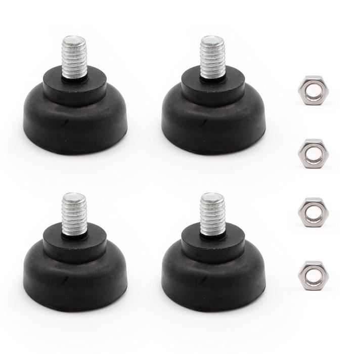 4 Pièces Pieds de Meubles Réglables, M8 x 30 Pied de Nivellement de ...