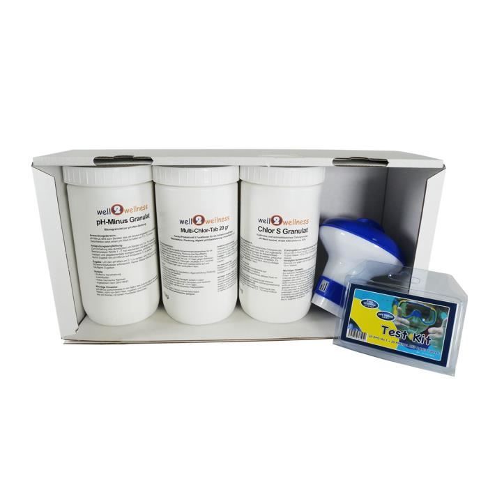 Chlore piscine Set CLEWA Basic 5in1 - ph minus chlore multifonction ...
