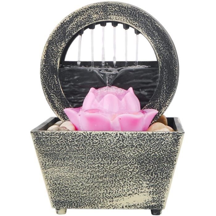 Fontaine De Table,Fontaine Zen De Méditation Cascade avec Débit d'eau Circulaire pour La Maison ...