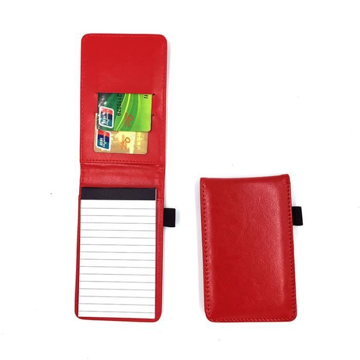 Rouge - Mini carnet de notes en cuir PU A7, planificateur de poche ...