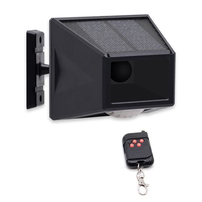 Détecteur de mouvement Lumière d'alarme solaire 110dB Sirène forte LED ...