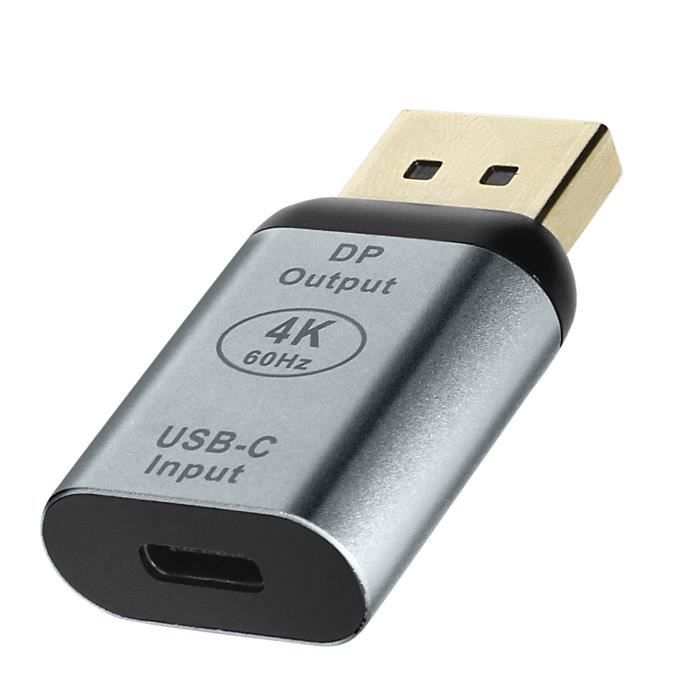 Adaptateur Vidéo - Design Compact - USB-C femelle vers DisplayPort mâle ...