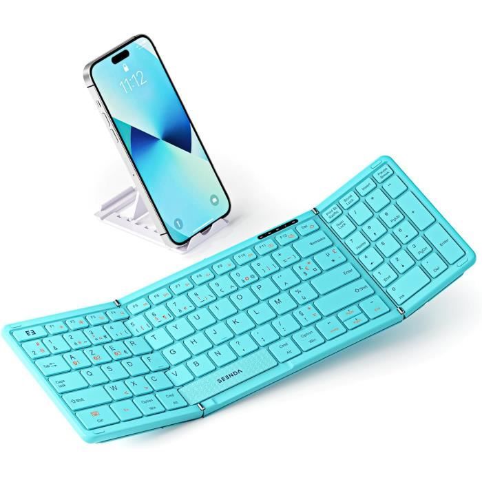Clavier Bluetooth Pliable - Mini Portable Clavier Sans Fil Avec Pavé ...