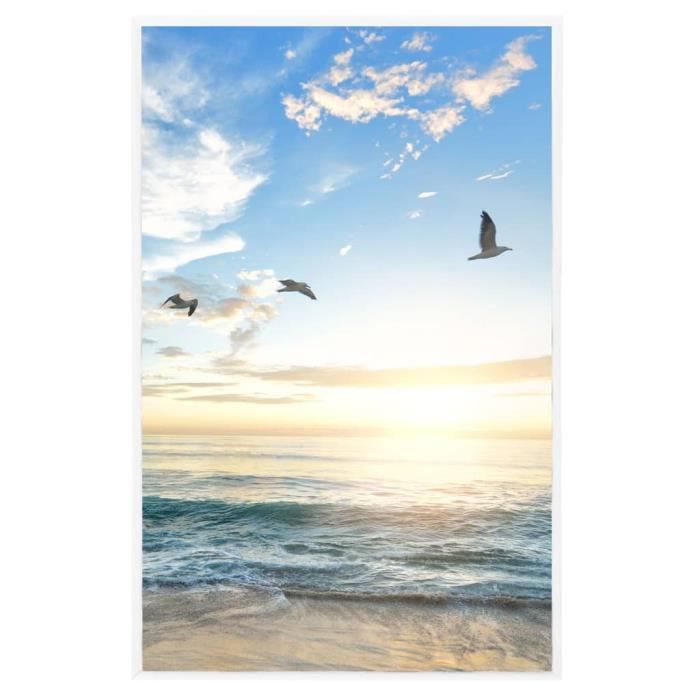 OLL Collage de cadres photo 5 pcs de mur table Blanc 13x18 cm MDF ...