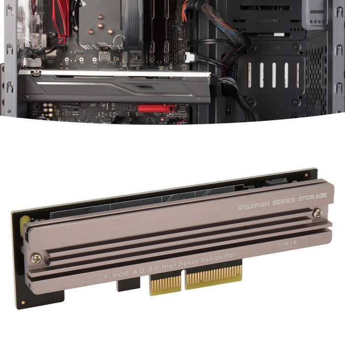 FAN-adaptateur PCIE NVMe Carte Adaptateur M.2 Nvme Ssd vers Pcie 4.0 ...