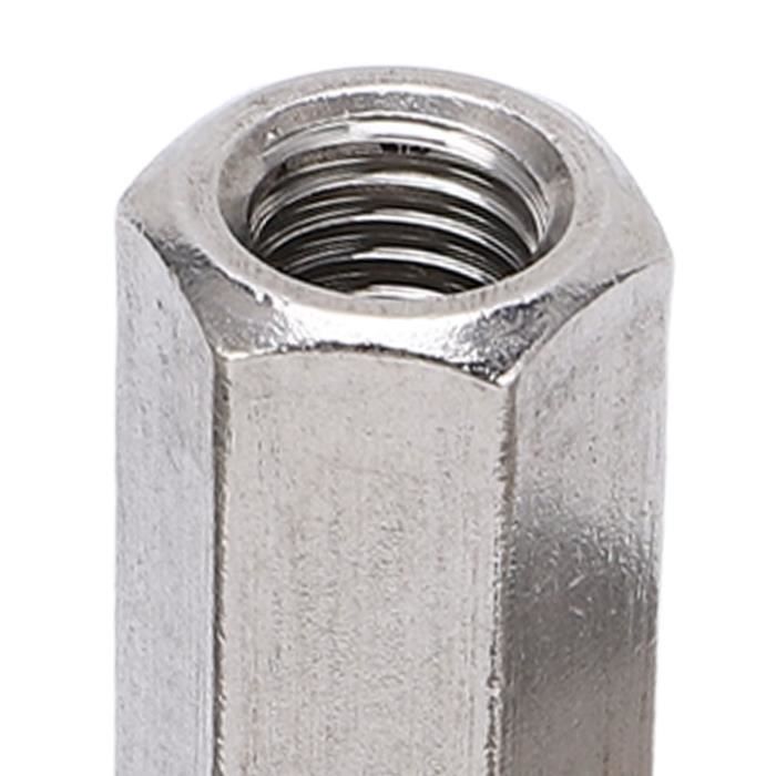 EIF Écrou d'accouplement hexagonal M12 5 pièces argent M12 écrou d'accouplement hexagonal ...
