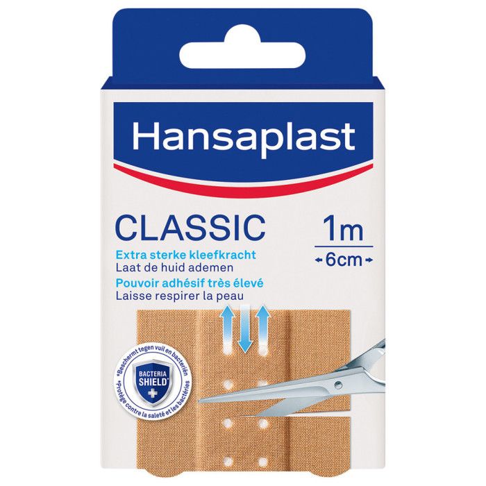 Pansement adhésif Classic Bande à découper 10 x 6cm - HANSAPLAST - Pack ...