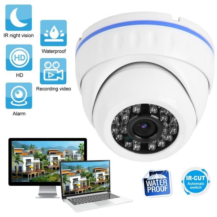 HURRISE Caméra CCTV Caméra dôme de sécurité étanche 4 en 1 TVI/AHD/CVI ...