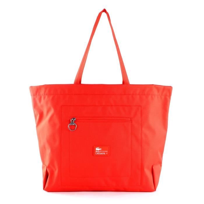 LACOSTE Shopping Bag L Pasteque [216137] - sac à épaule sacoche rouge ...
