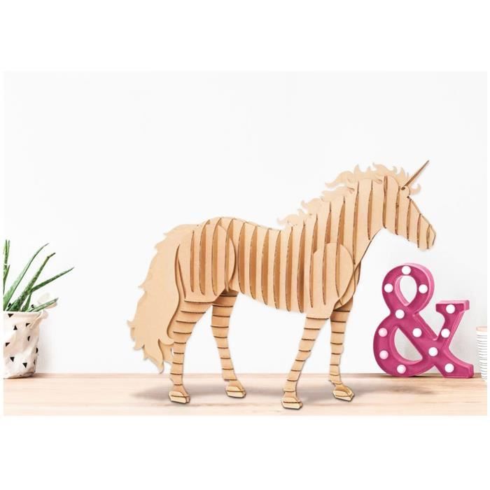 Figurine carton 3D 'Licorne' - LES TRESORS DE LILY - Planches 30x30.5 ...