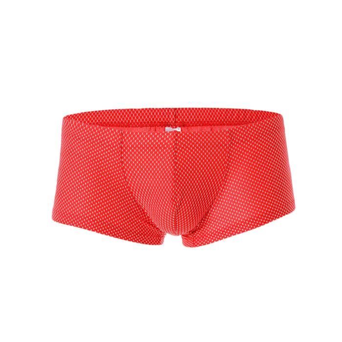 Sous Vêtements Sexy Pour Hommes Impression De Personnalité Tendance Caleçon 1 Rouge Cdiscount
