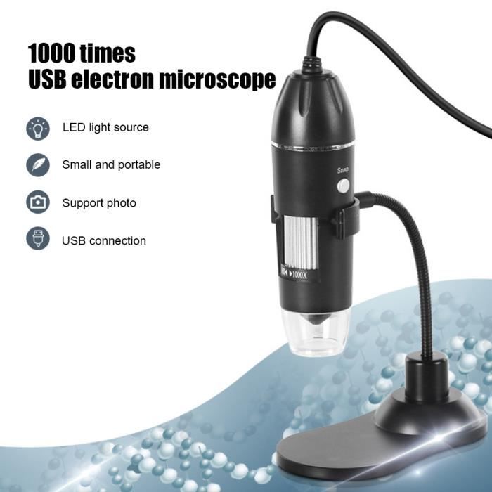 Qiilu Microscope fil Microscope numérique, microscope USB léger et ...