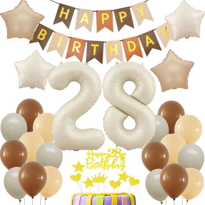 Décoration 28 Ans Anniversaire Femme Ballon 28 Ans Femme Anniversaire ...