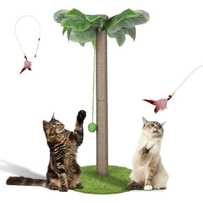 Znm Arbre A Chat, Griffoir Pour Chat, 85Cm, Colonne En Sisal Naturel Et Base De Couverture En ...