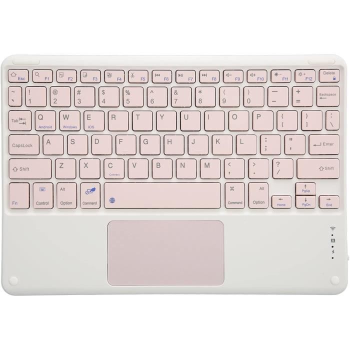 Clavier Bluetooth Sans Fil Ultra Fin Avec Pavé Tactile Intégré, Clavier ...
