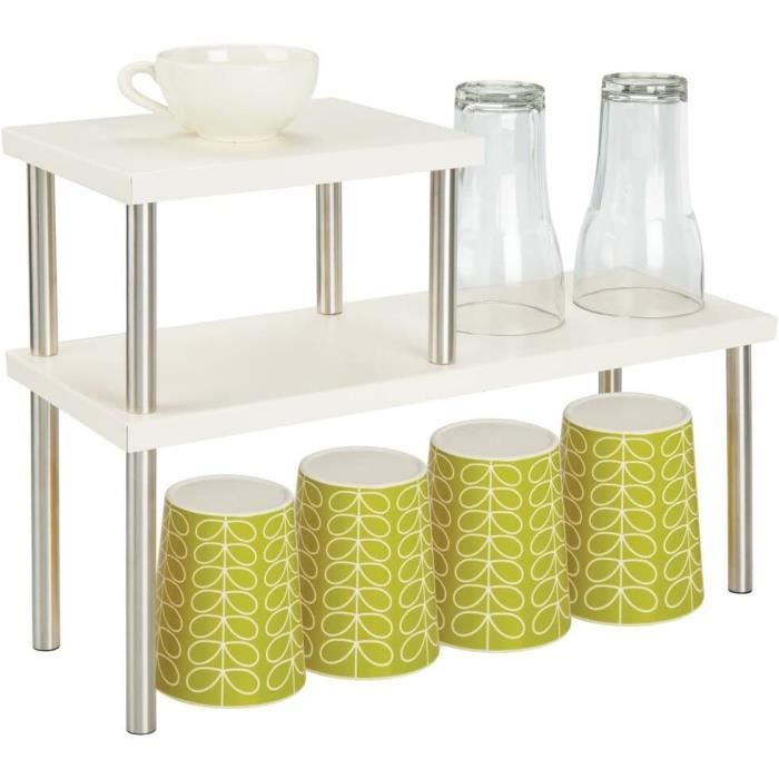 Étagère cuisine à 2 étages – range vaisselle étroit pour plans de ...