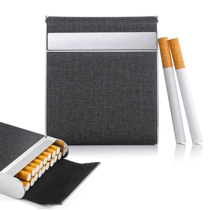 Étui à cigarettes en métal avec fermeture magnétique pour 20 cigarettes ...
