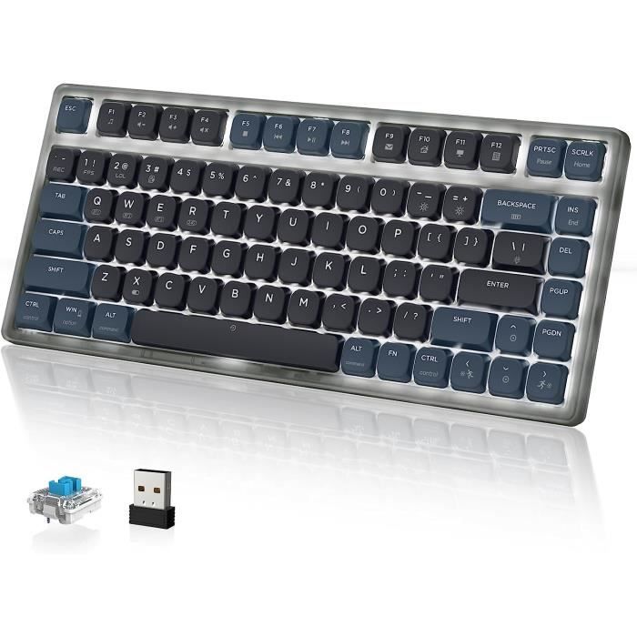 Clavier Mécanique Ak832, Clavier Sans Fil À Profil Bas À 75%, Prend En ...