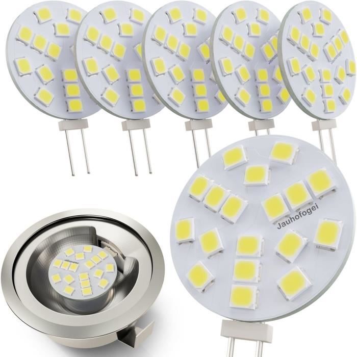 Ampoule LED ronde G4 12 V blanc froid équivalent à une ampoule halogène Jc G4 12 V 20 W – Petite ...