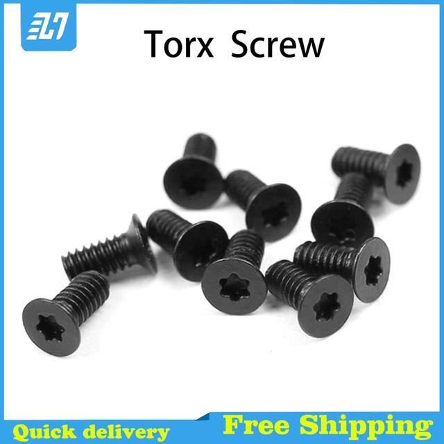 VIS,M2.5-18mm(20pcs)--Vis Torx à tête plate fraisée à Six lobes, boulon de Machine en acier noir ...