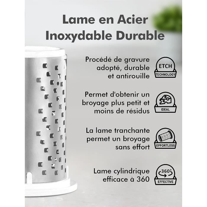 Râpe À Fromage Compacte Pour La Cuisine, Rapeuse Fromage Lavable Au ...
