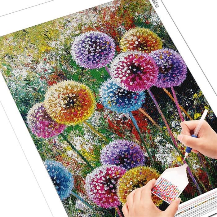 Kit de broderie diamant Animaux Oiseau - Square Drill - 25X45Cm ...