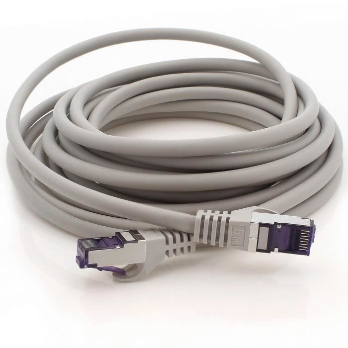 Cat.7 Câble Réseau 30M Gris 1 Pièce Cat7 Câble Ethernet Poe Lan 10 Gb S ...