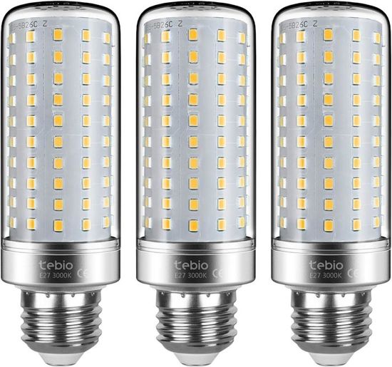 LED Argent Mas ampoules E27 25W Candlabre ampoules 200W quivalent 2500LM Blanc Chaud 3000K ...