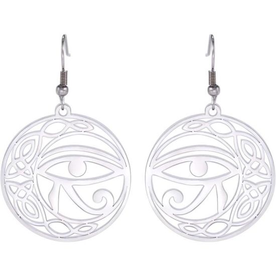 Nœud Celtique Oeil D'Horus Boucles D'Oreilles Ankh Croix Déesse ...