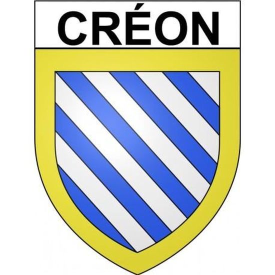 Créon 33 ville Stickers blason autocollant adhésif - Taille : 4 cm - Cdiscount Maison