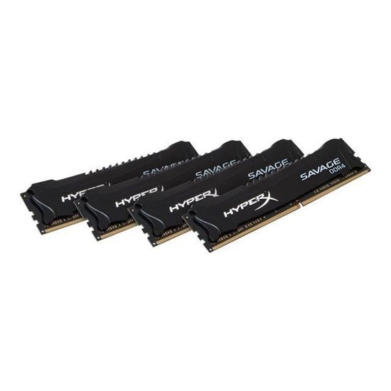 Kit Quad Channel RAM Kingston HyperX Fury Noir 16 Go (4x 4 Go) DDR4 ...