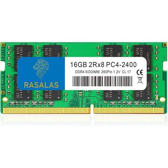 Module De Mémoire Ram So-Dimm Pour Ordinateur Portable 16 Go 2Rx8 Ddr4 ...