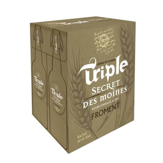 Bière Triple Secret des Moines Froment 8° - 6 bouteilles 75cl - La cave Cdiscount