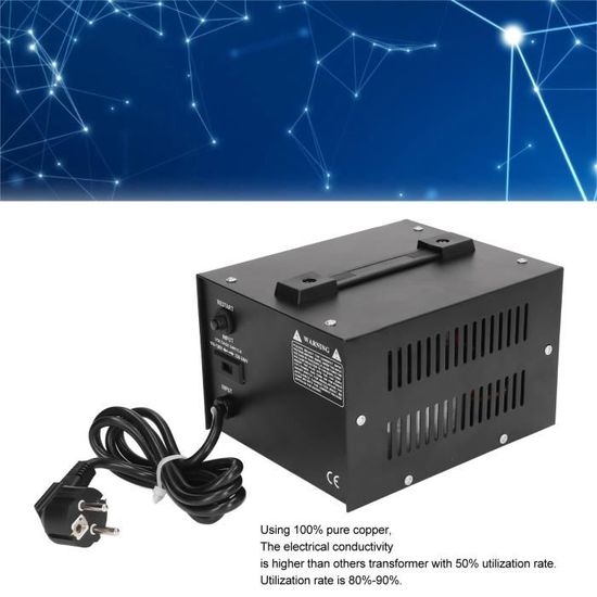 Milleplus-Transformateur CA Régulateur AC, Fer ABS Rouge Cuivre Transformateur d'Alimentation 2 ...